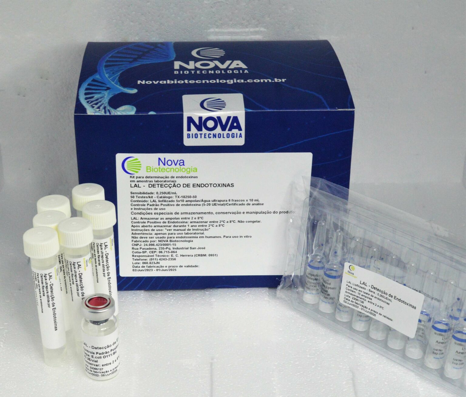 Kit para detecção de endotoxinas LAL 50 reações 0,250UE/mL – Nova ...