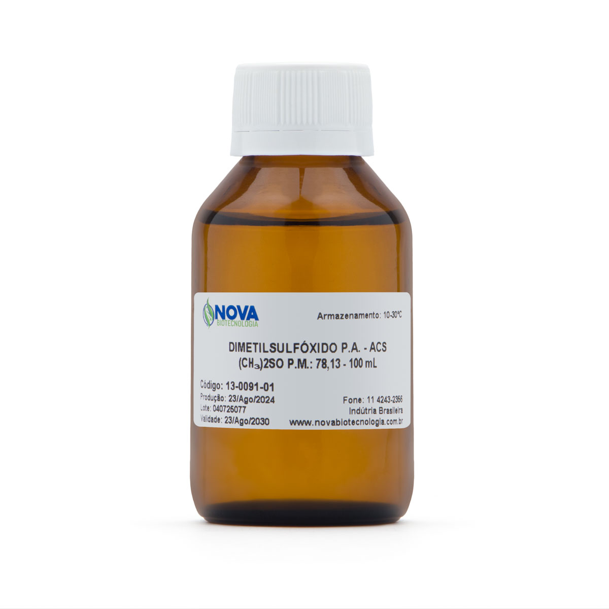 DMSO (Dimetilsulfóxido) Filtrado, estéril com 99% de pureza – 100mL ...